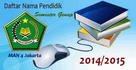 Daftar Nama Guru Pengajar Semester Genap 2014-2015 | MAN 4 JAKARTA