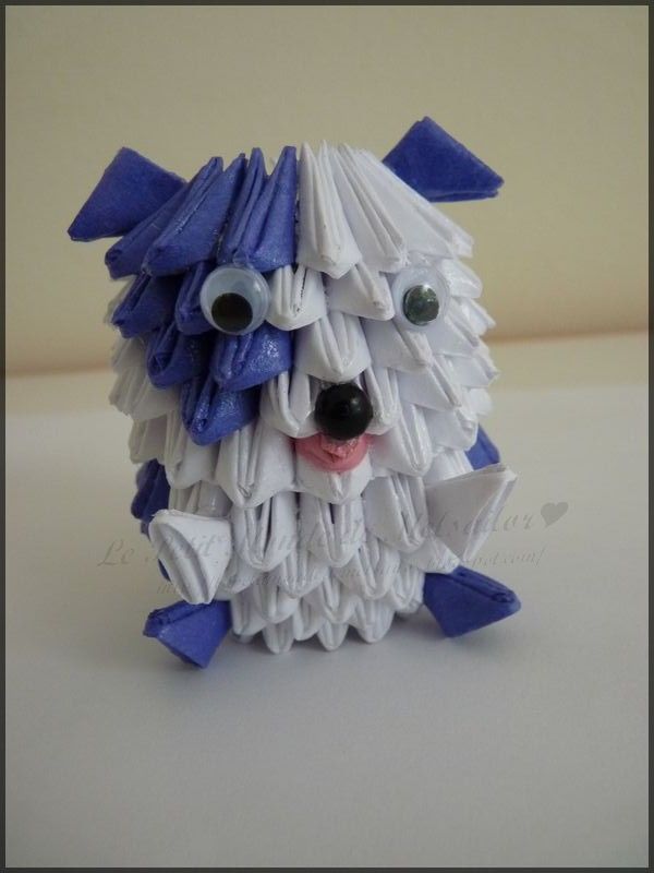 Le Petit Monde de Melsailor: Un petit chien en origami 3D block folding
