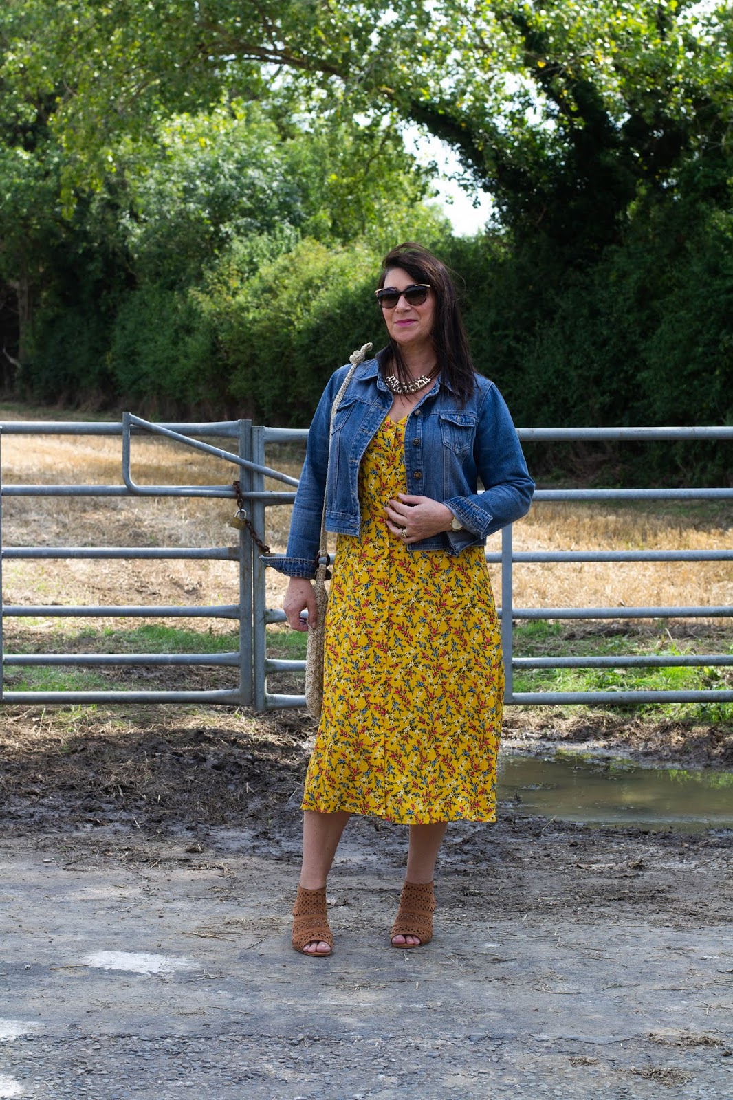 How pretty is this F & F mustard dress? | Mummabstylish