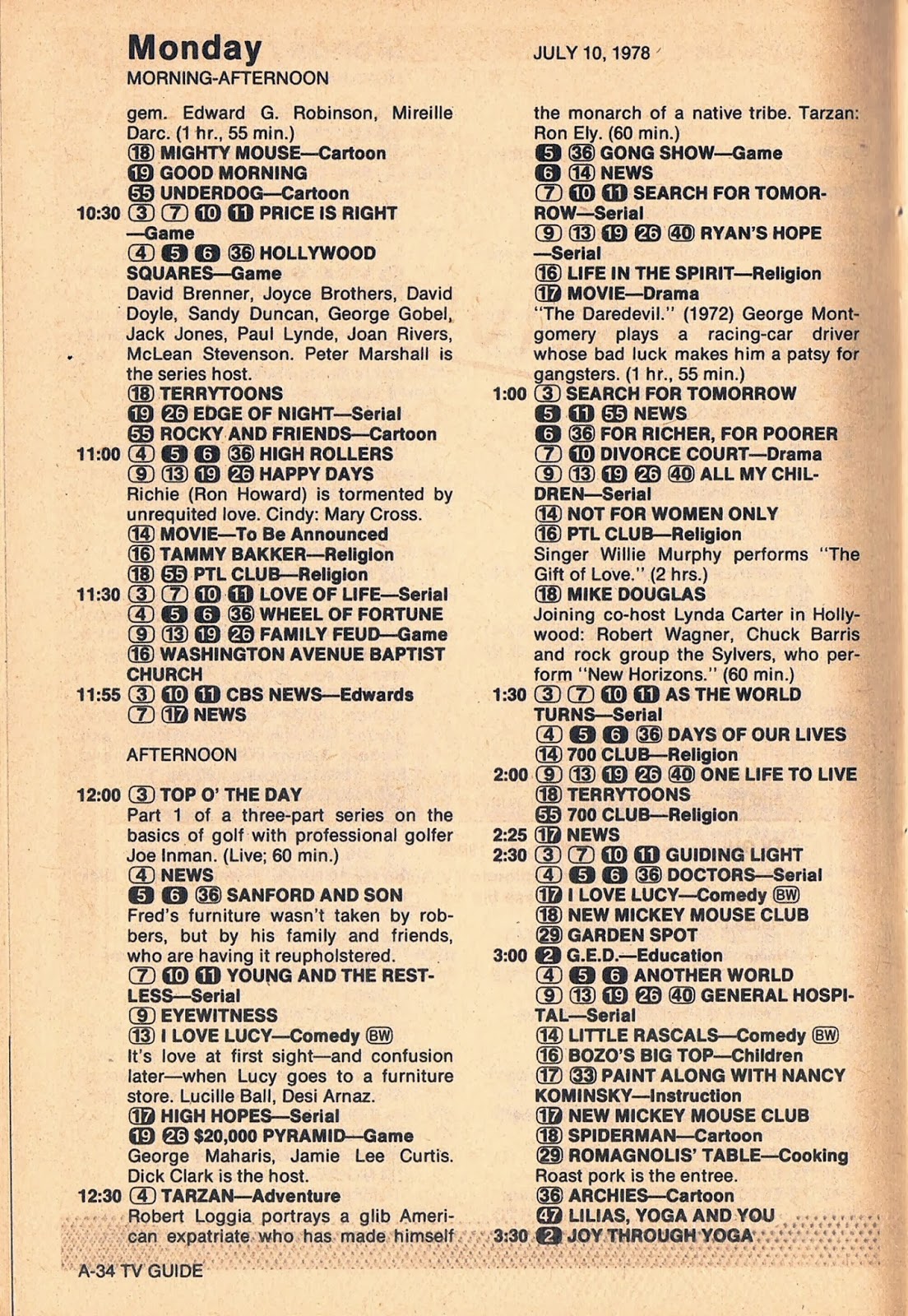 Sonic Man Memories: "The Fabulous Funnies" TV Guide Listings: 1978-1979
