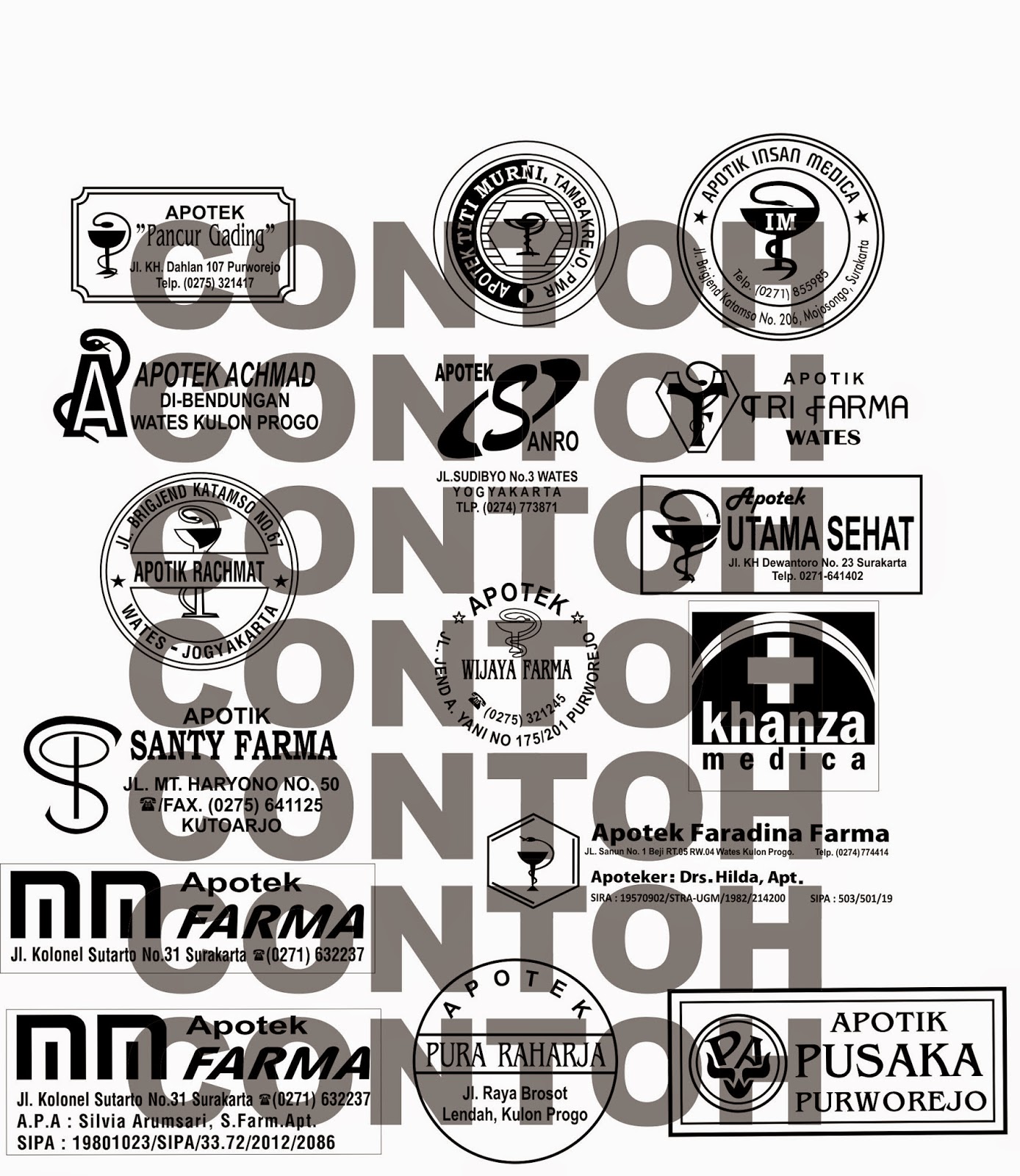 Contoh Design Cap Stempel Apotik | Contoh StempelContoh Stempel ...