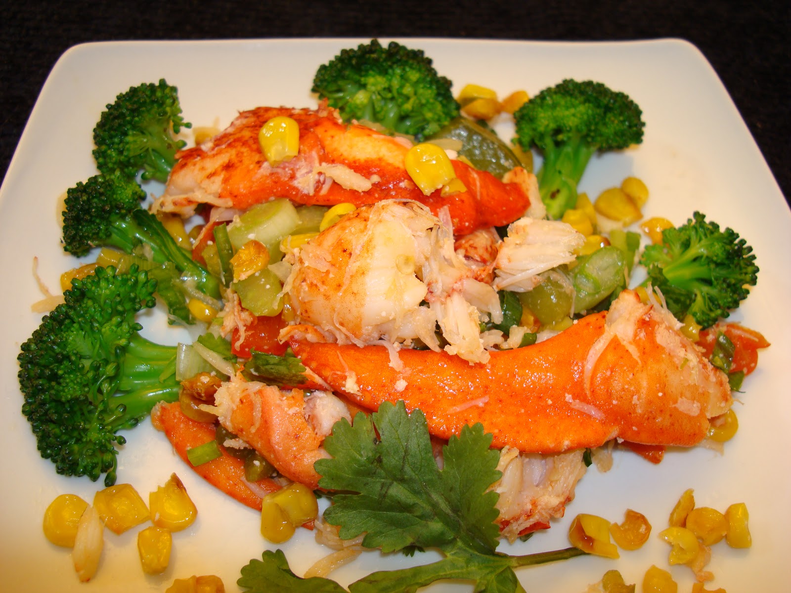 LA COCINA DEL POLLO: ENSALADA DE LANGOSTA AMERICANA CON CHOCLO ASADO