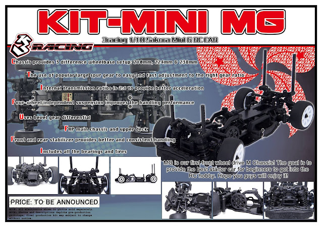 3Racing Mシャーシ「KIT-MINI MG」予約開始|ラジコンもんちぃ - オフロード/オンロード/ドリフト ラジコンニュース