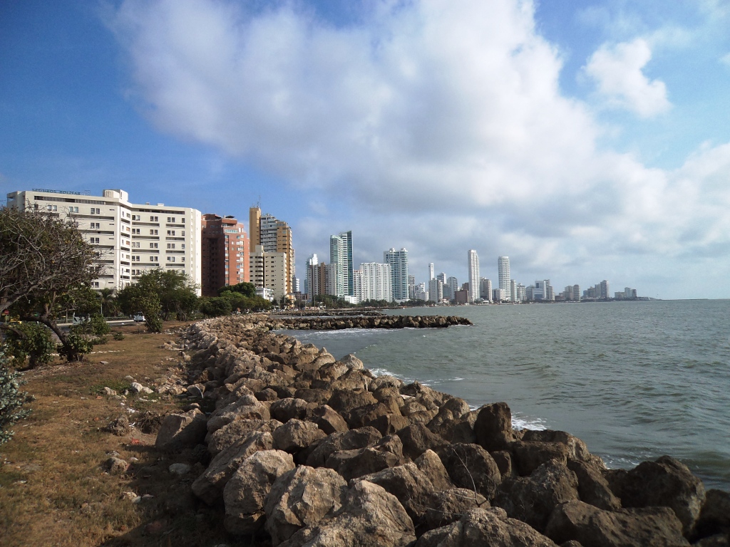 America del sur: Carthagène, plage de Bocagrande
