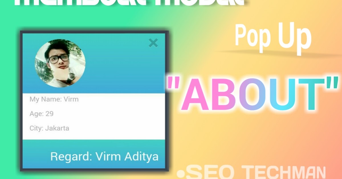 Membuat Popup Modal Menggunakan Javascript Dan Css Seotechman 0506
