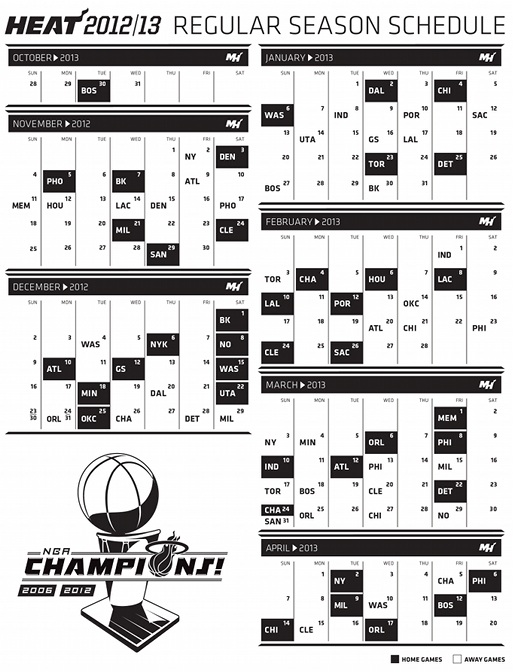 NWK to MIA: Miami Heat 2011-2012 Schedule Released