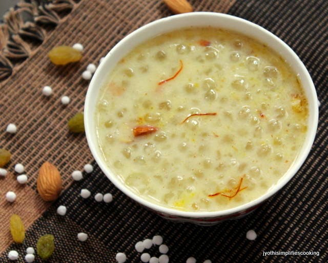 SABUDANA KHEER/SABBAKKI PAYASA