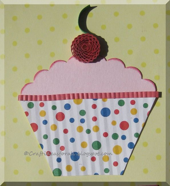 Craft Ideas for all: Cupcake birthday card