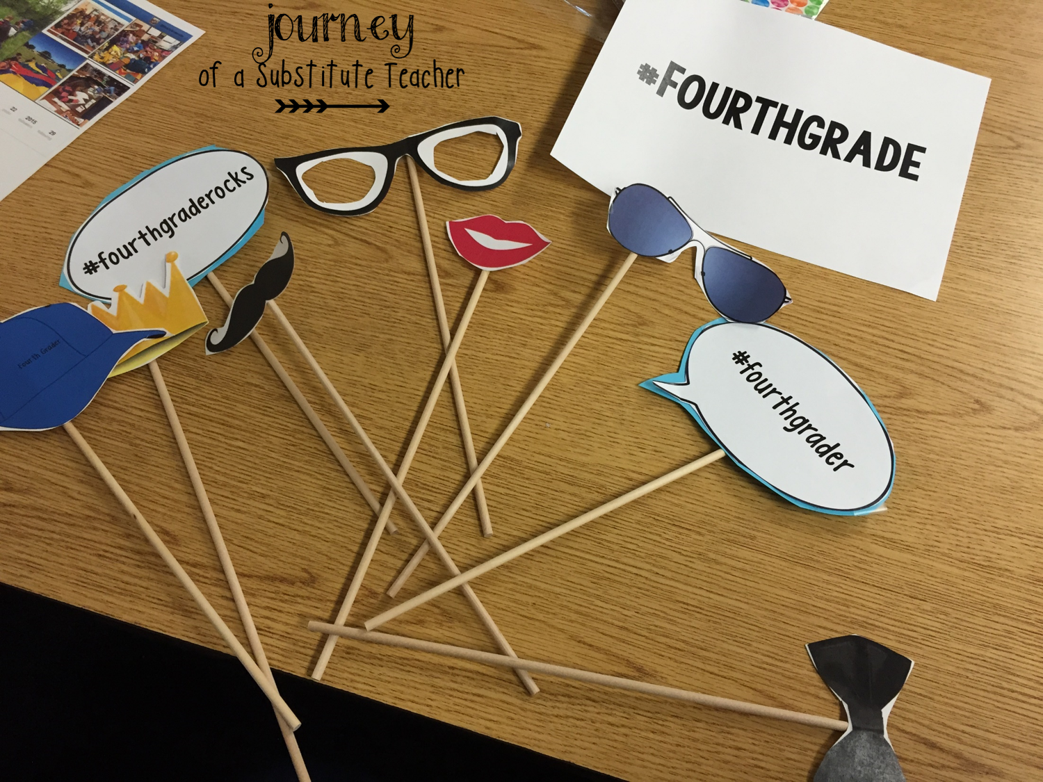 First Day Photo Booth - Journey of a Substitute Teacher