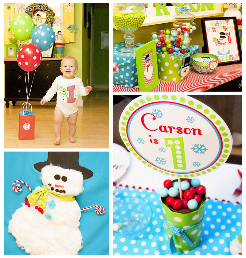 Amanda's Parties To Go: Snowman Winter ONEderland Party {Customer Party}