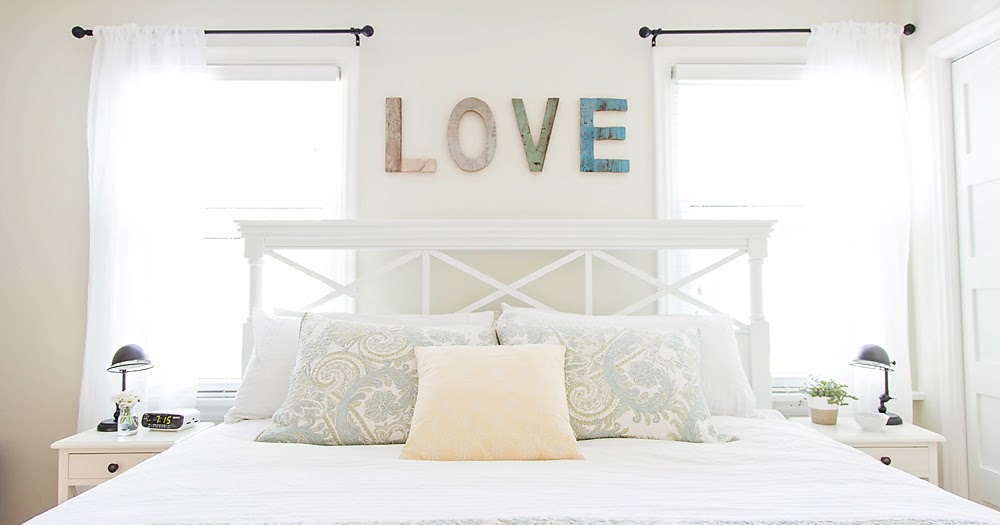 Cozy.Cottage.Cute.: Wall Letters in the Master Bedroom
