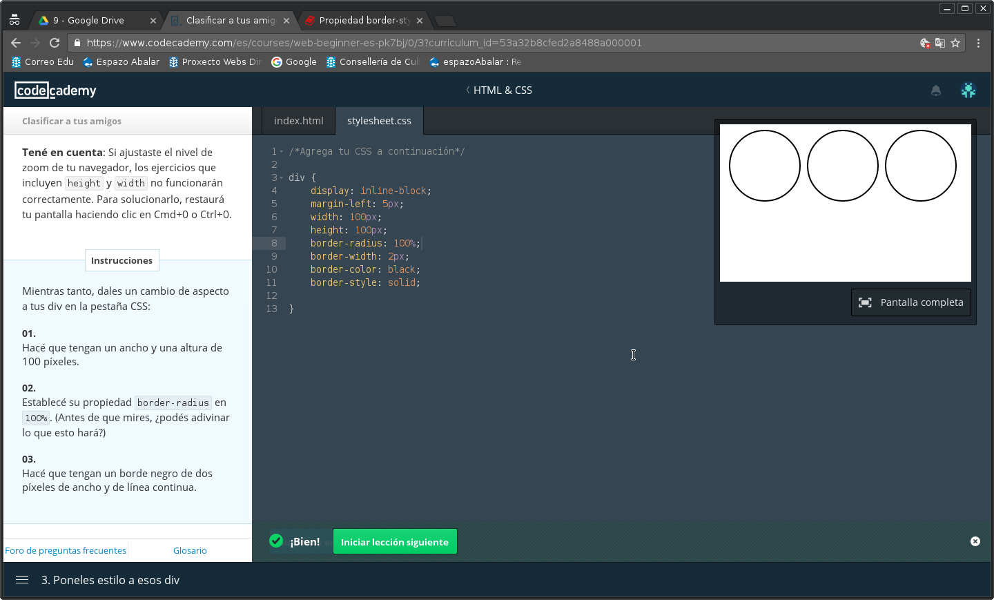 HTML IX: creando distintas divisiones con selectores