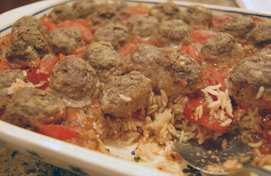 Meatballs and Rice Casserole