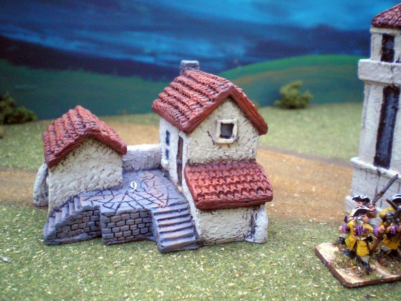 von Horne Studios: Painted 15mm and 25mm buildings