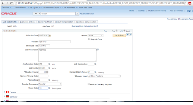 PeopleSoft Functional Concepts: Peoplesoft HCM Core HR