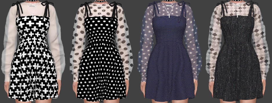 Annett's Sims 4 Welt: Experiment - NitroPanic Sheer and Dress Recolors