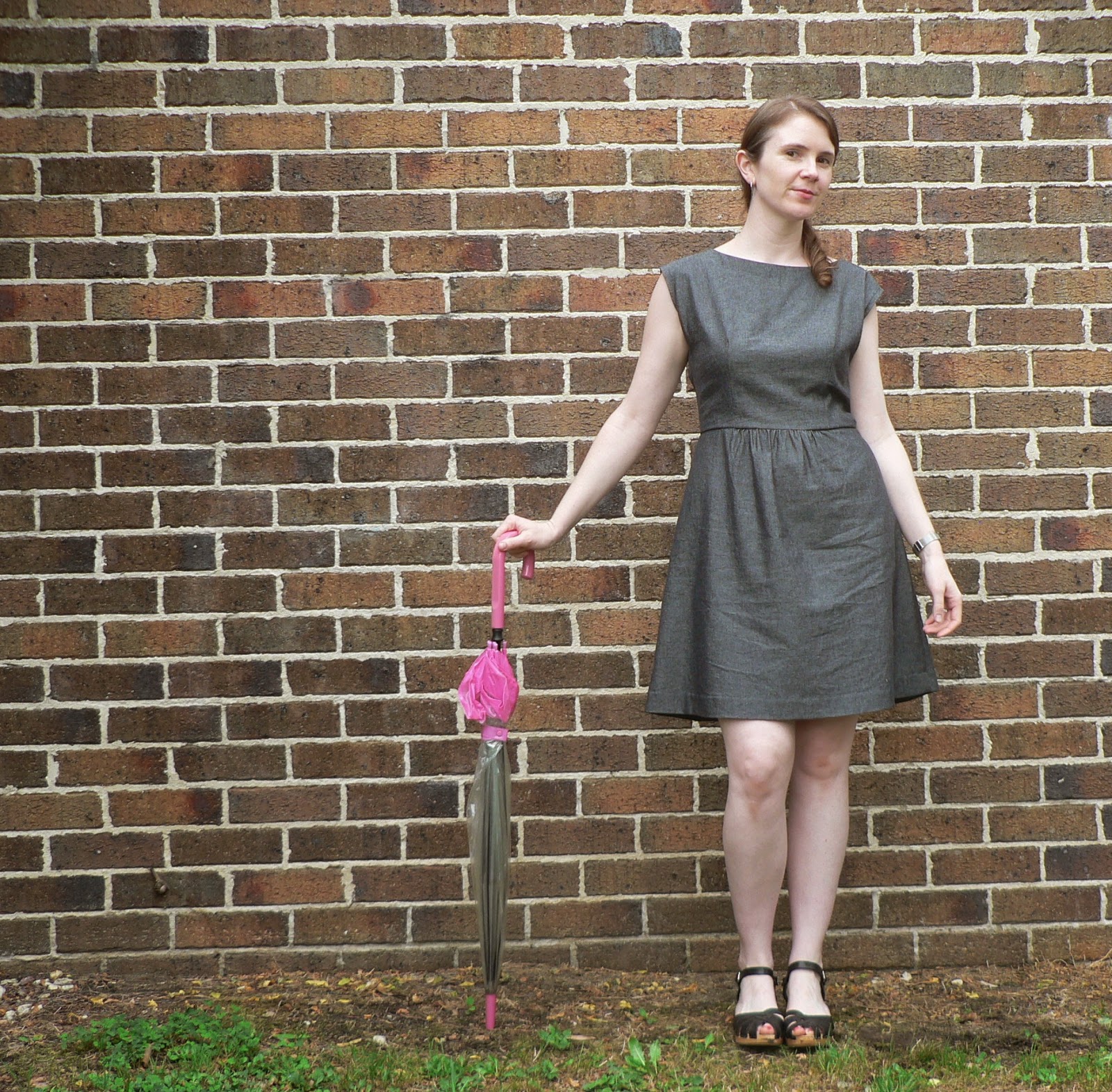 Finished - A fair proportion of Vogue 8901 in chambray, plus umbrella