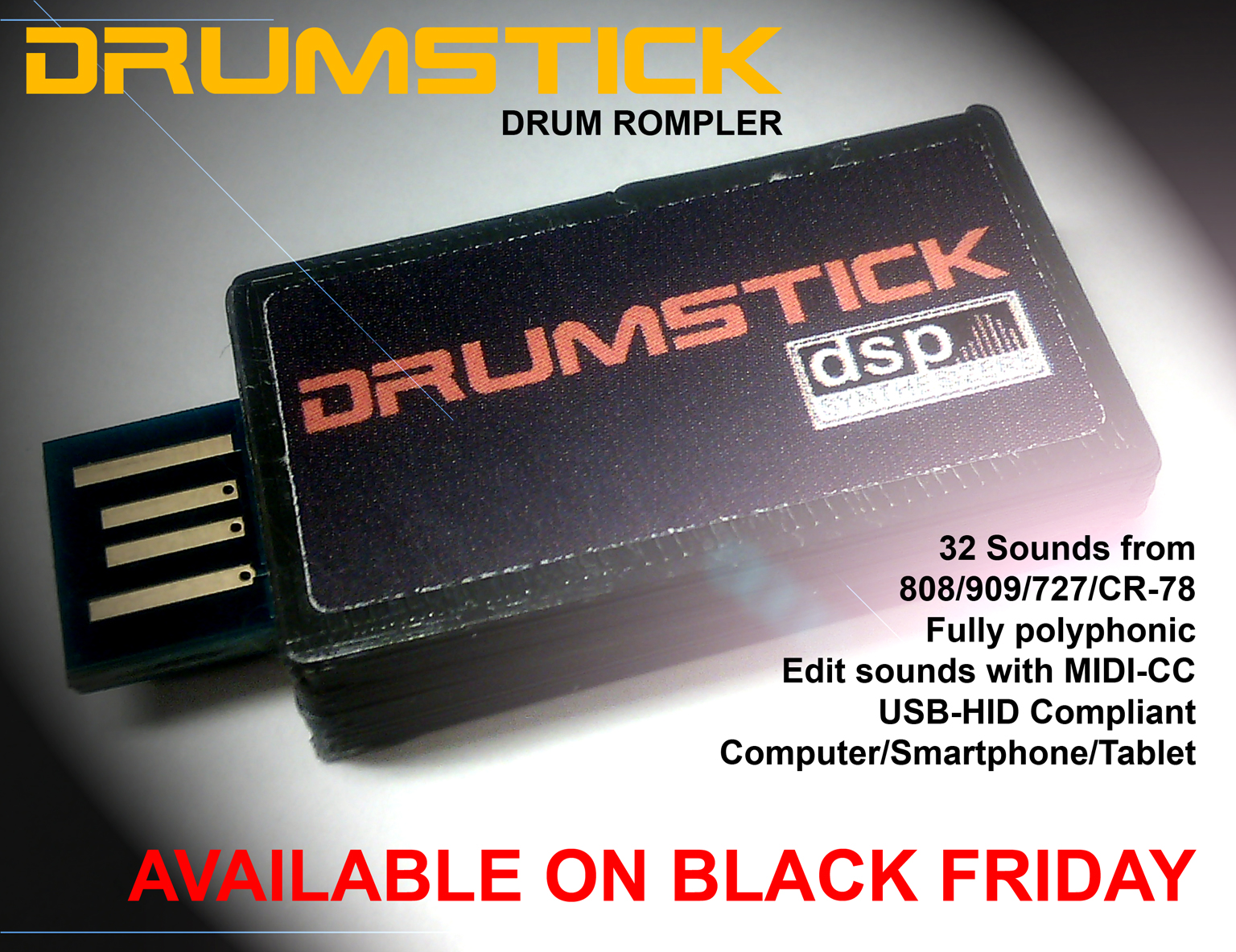 MATRIXSYNTH: DSP Synthesizers The Drumstick - MIDI Drum Rompler on a ...