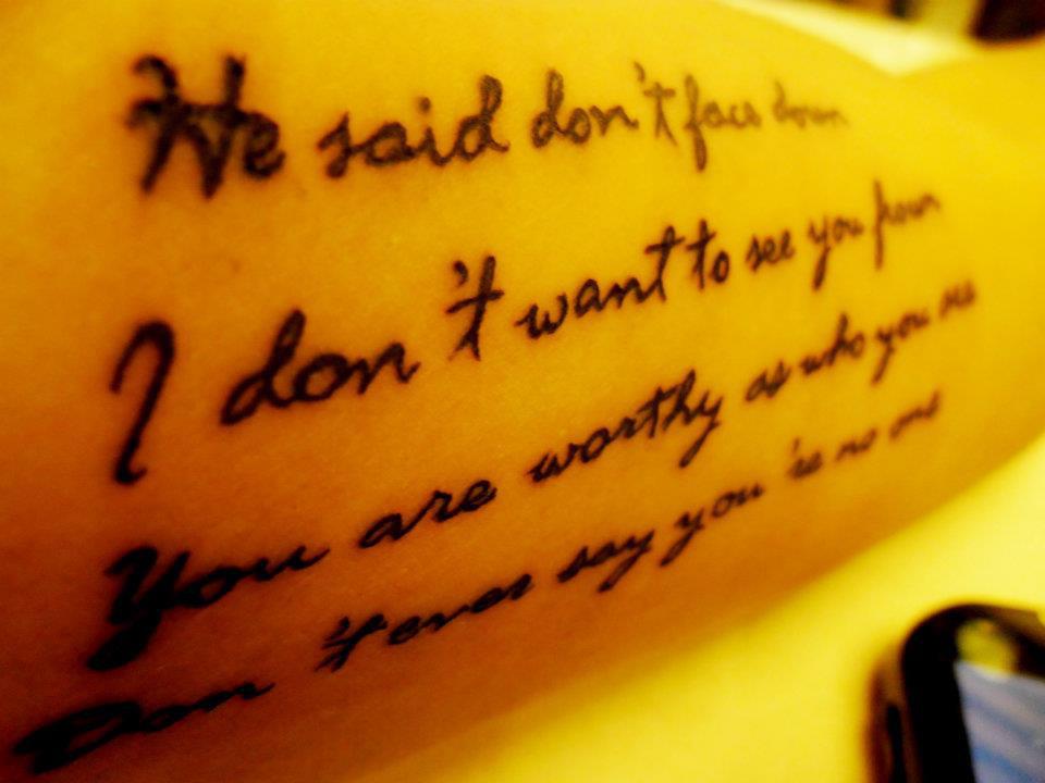 Script Tattoo Design Idea Photos Pictures Images | Popular Tattoo Designs