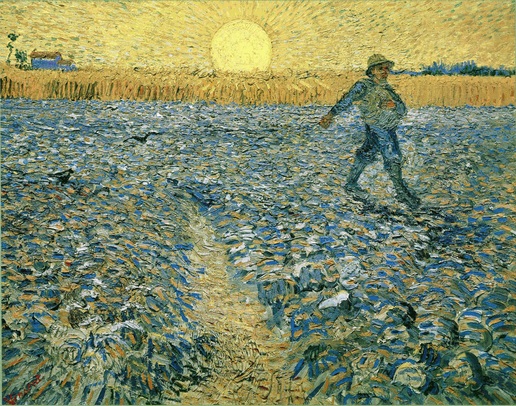 The Famous Painting: The Sower 1888 by van Gogh