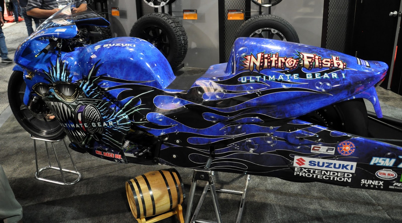 Just A Car Guy: the nitro fish drag bike... I dig the airbrushed design