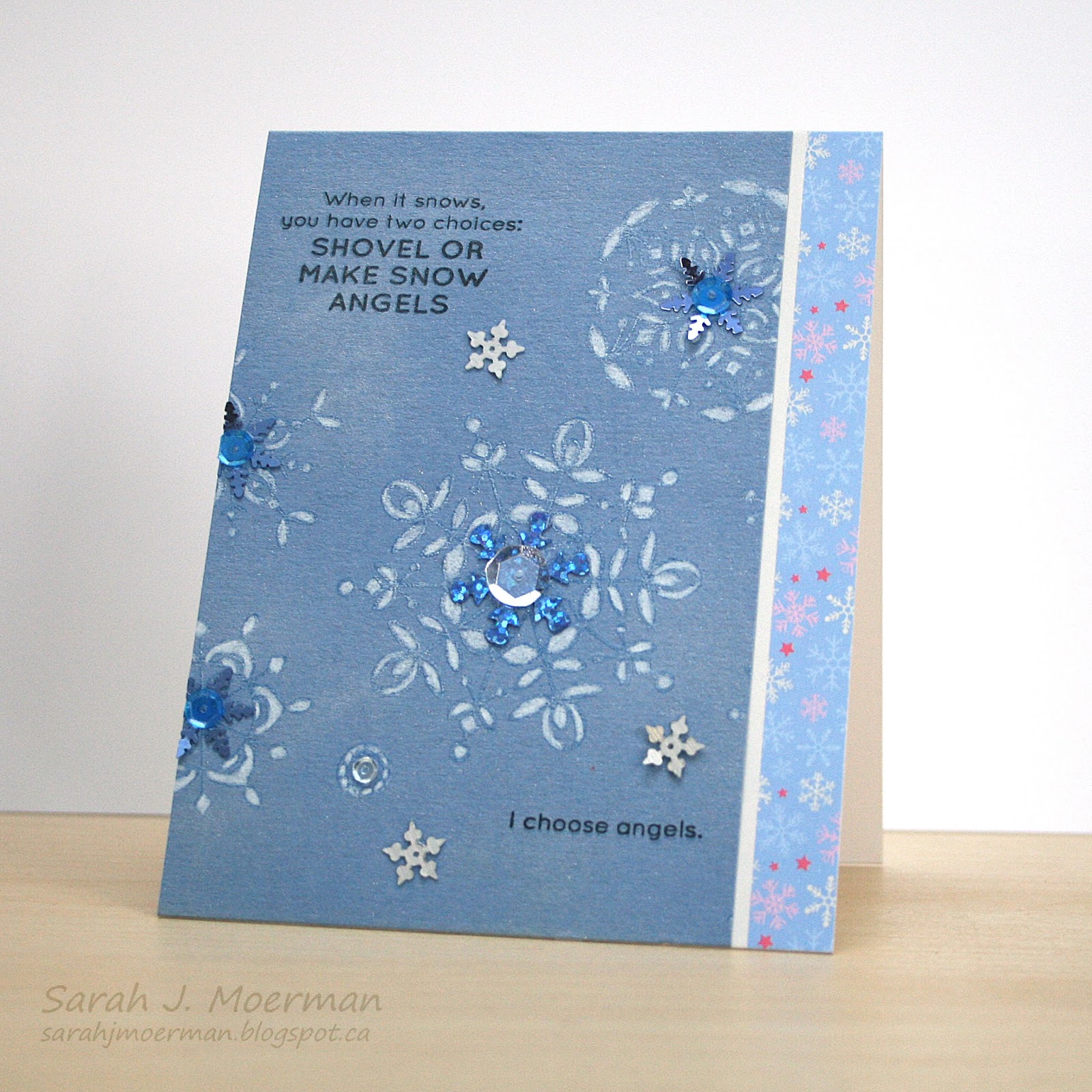 My Impressions: Simon Says Stamp Snow Angels Card (& GIVEAWAY)!