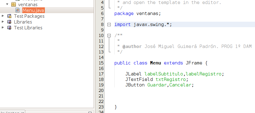 TutorialesJosem: Como Crear Ventana Java manualmente facilmente y sin ...