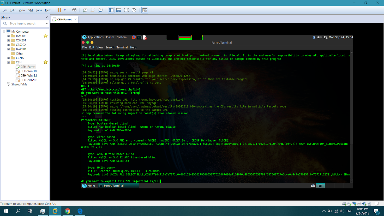 SQL Injection - Chương 01: Sử dụng SQLMap để khai thác Database - GiauIT