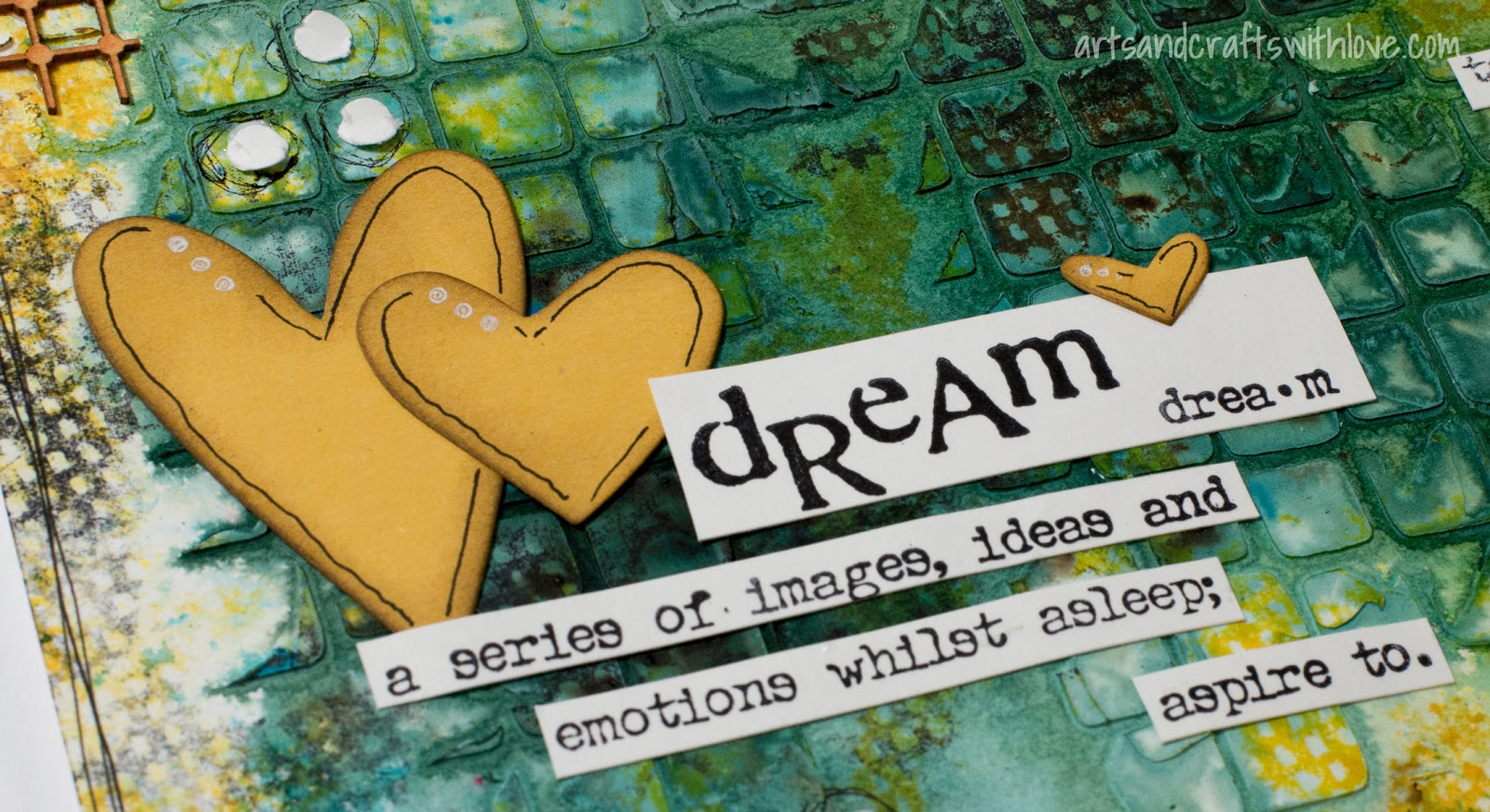 Art journal page: Inspire, Imagine, Dream! - Elina Stromberg