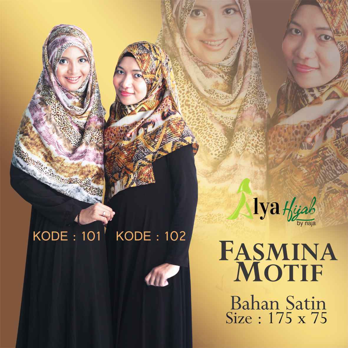 Fasmina Motif Bahan Satin - Alya Hijab by Naja Jual Hijab dan Produsen ...