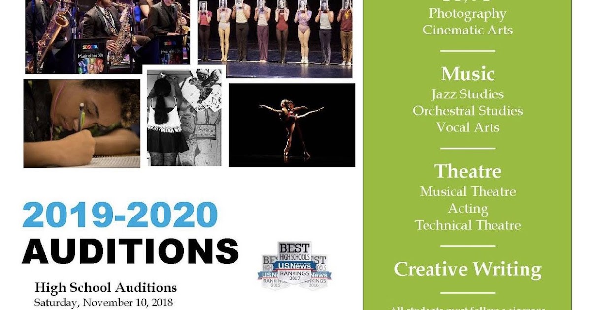 Student Opportunities: 2019-2020 SCPA Auditions