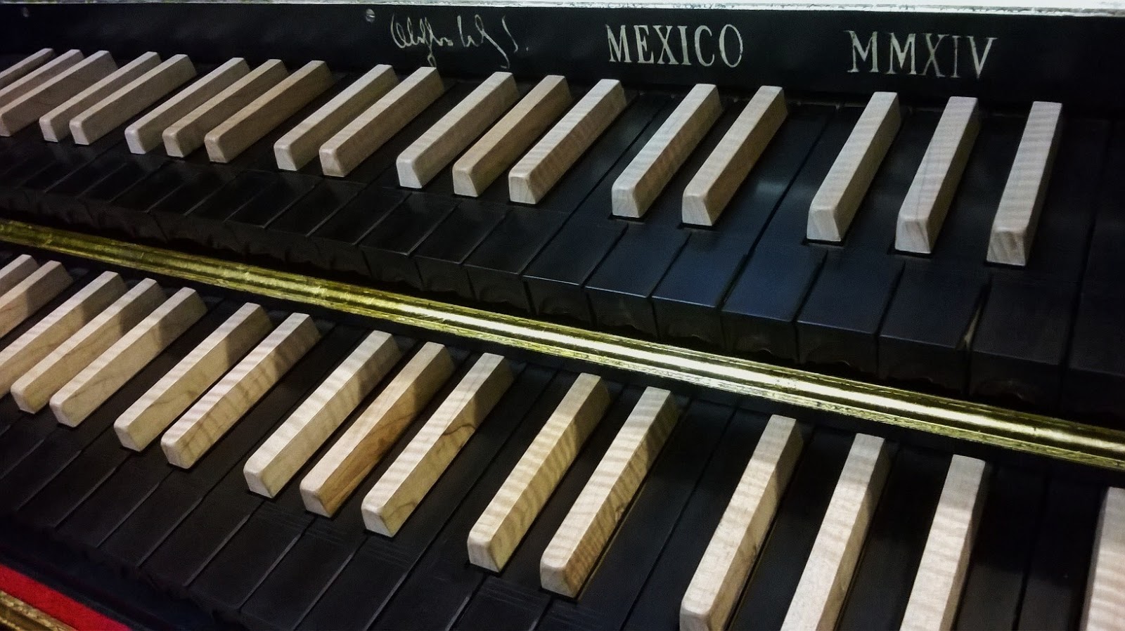 Alejandro Vélez: Teclados de Clavecines. (Madera ébano con maple ...