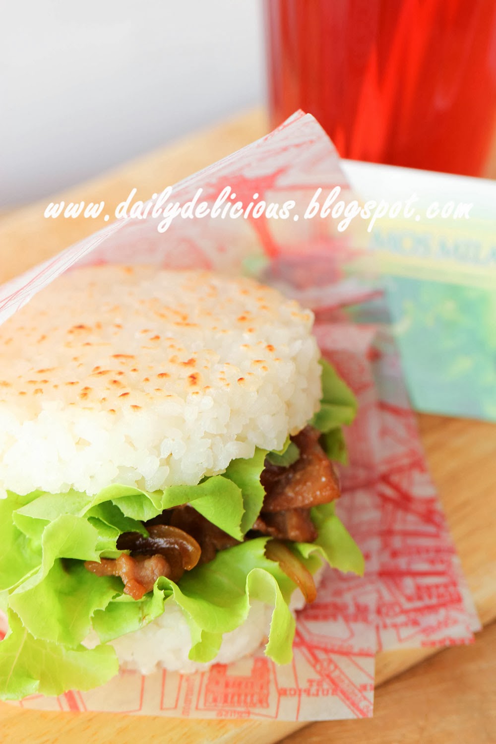 dailydelicious: Home Made Mos Burger style burger: Rice burger with ...