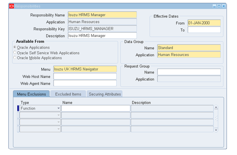 Oracle Apps HRMS : Demo Project