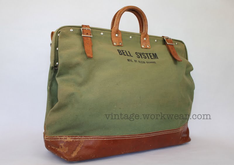 vintage workwear: Vintage 1940's-1950's BELL SYSTEM Canvas & Leather ...