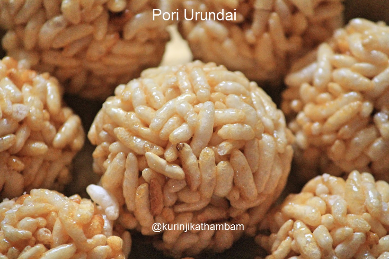 Pori Urundai / Puffed Rice Balls - Karthigai Deepam Recipes ~ Kurinji ...