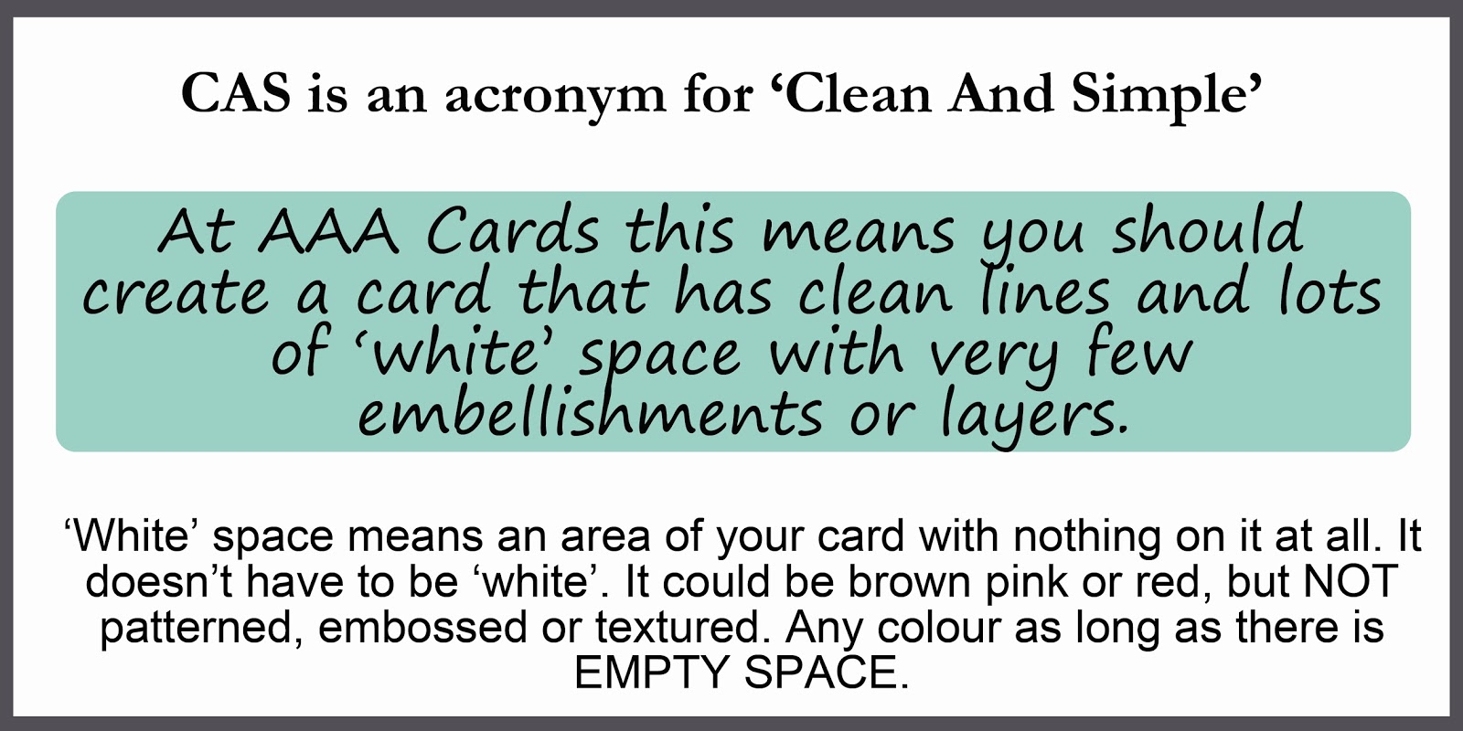 AAA Cards: CAS Game #93 - Words Take Centre Stage