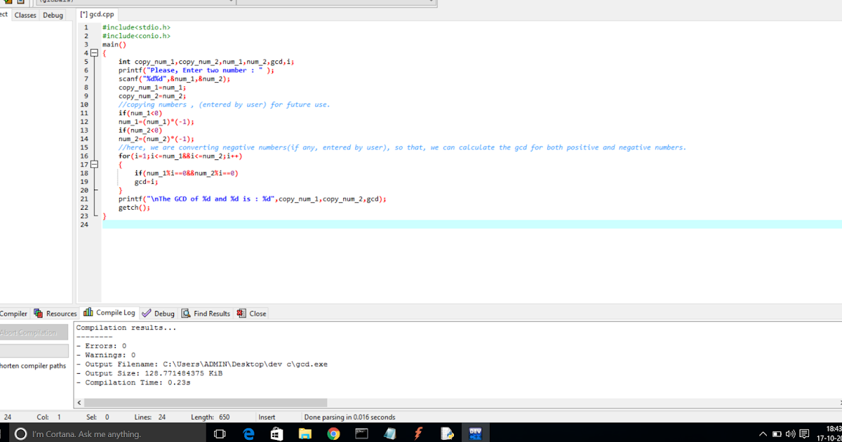 C-program to calculate the GCD of two numbers. C-program to calculate the GCD of two numbers.