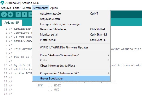 EfeitoNerd #Arduino #ESP32 #Attiny85: Gravador Arduino - Bootloader e Sketch