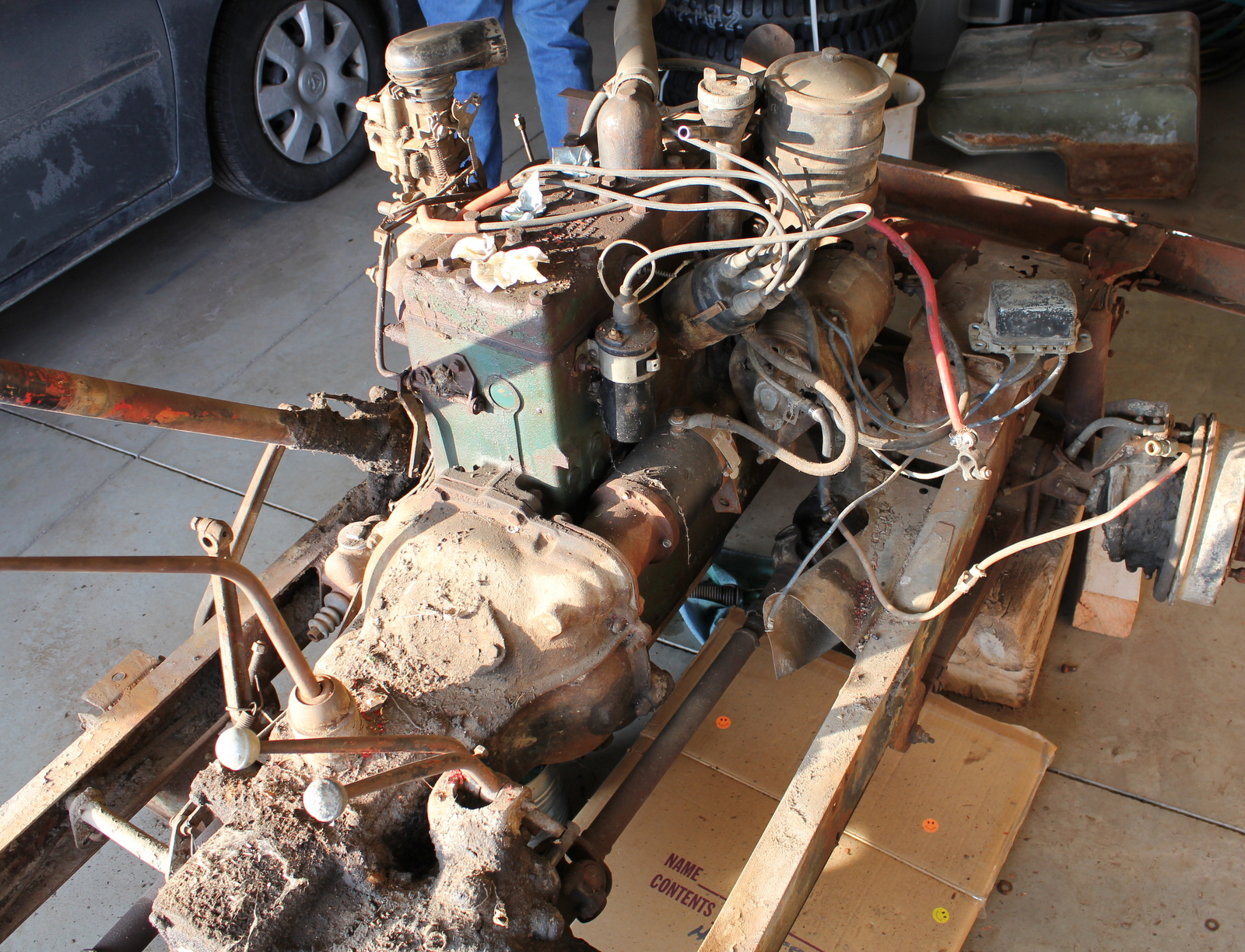 1943 Willys MB Jeep Restoration Project: Engine Installed