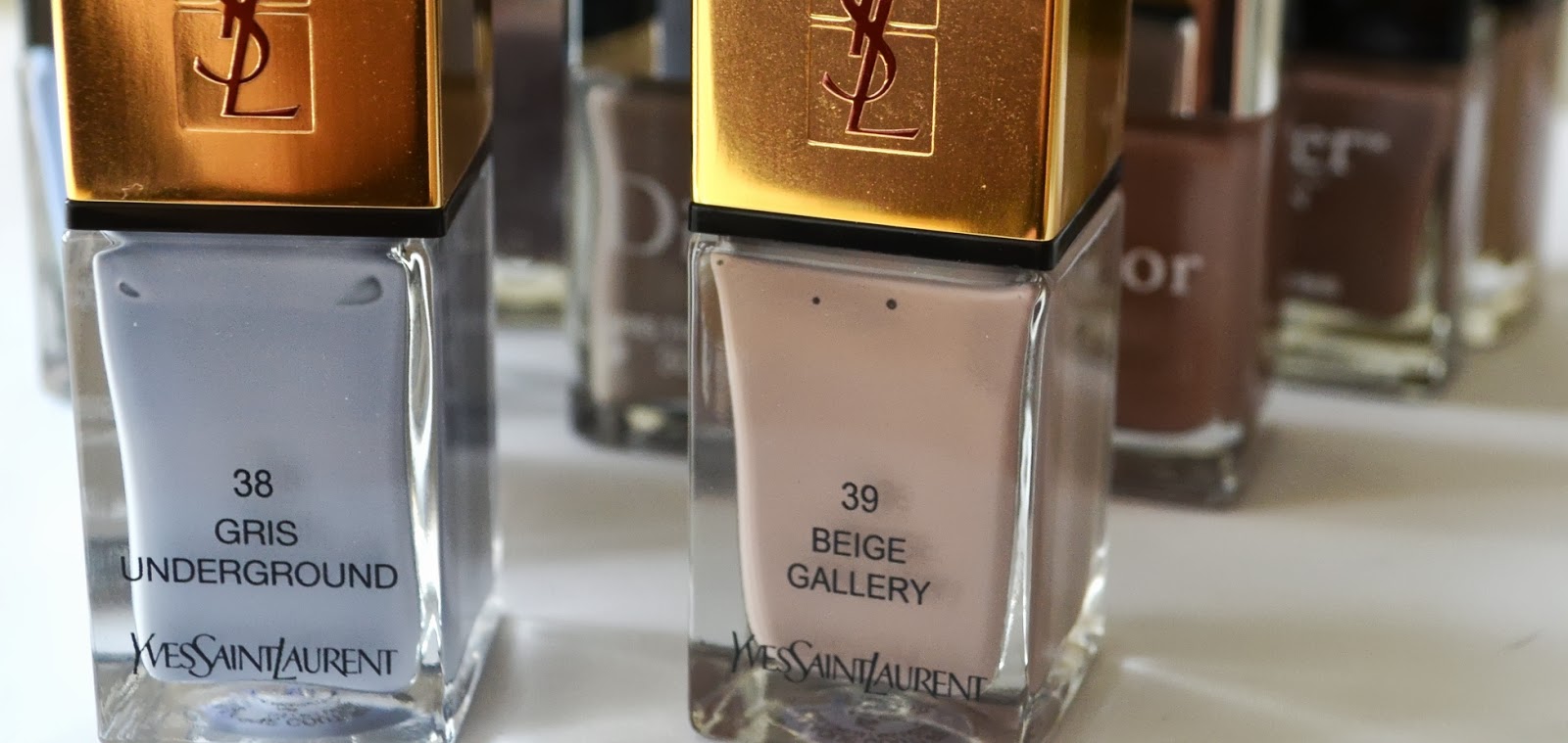 YSL La Laque Couture #38 Gris Underground, #39 Beige Gallery from Fall ...
