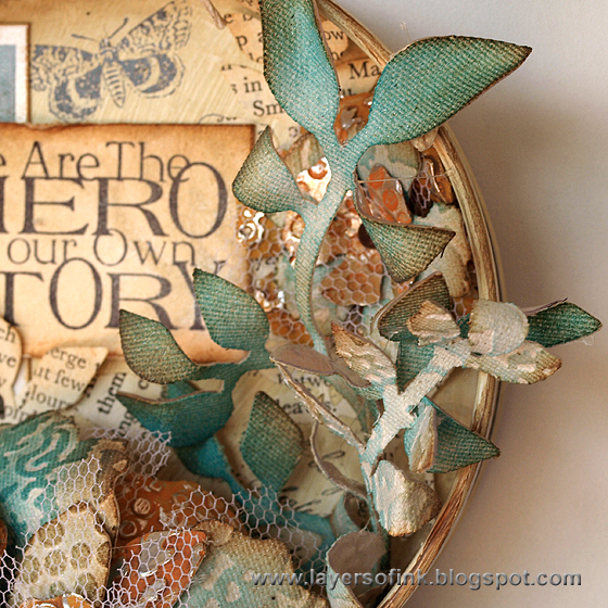 Layers of ink: Jumbo Tattered Florals Shadow Box