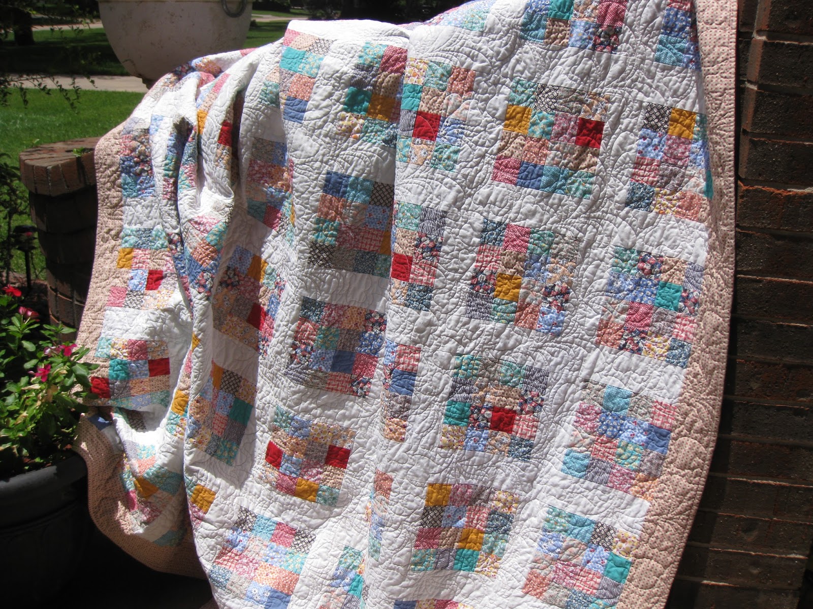 Millie's Quilting: Finished 16 patch Quilt