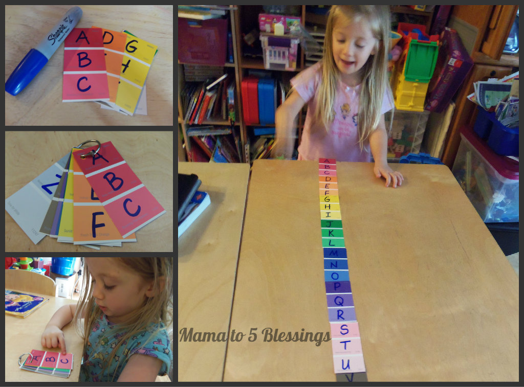 LEARNING WITH PAINT SWATCHES - LEARN & LINK (WITH LINKY) - Mama to 6 ...