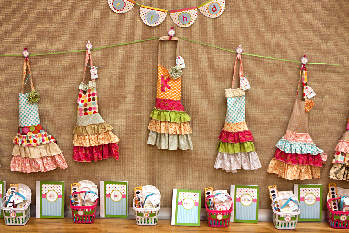 An Art Party...with Custom Aprons - SookEe Designs