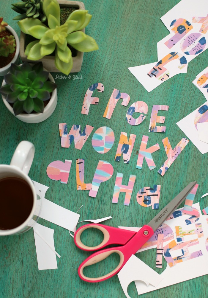 PitterAndGlink: Free Printable Wonky Alphabets for Journaling + Planning