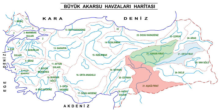 Map of River Basins in Turkey ~ Turkey Physical Political Maps of the City