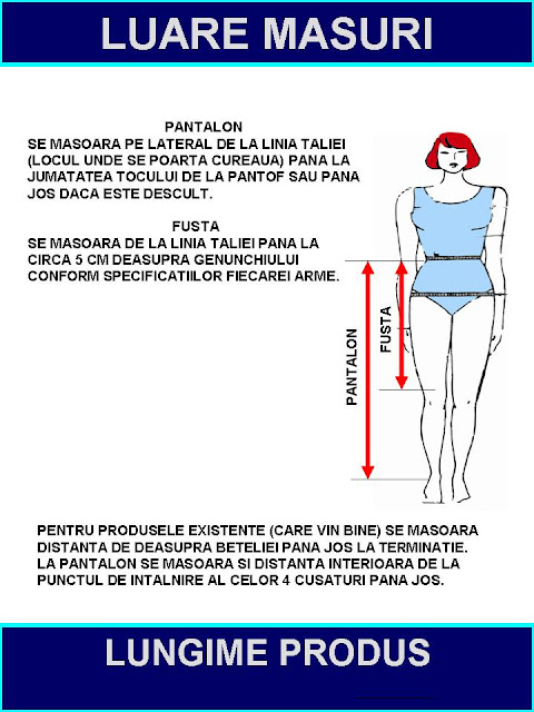 UNIFORME POLITIA PENITENCIARA ANP: MASURI PRODUSE