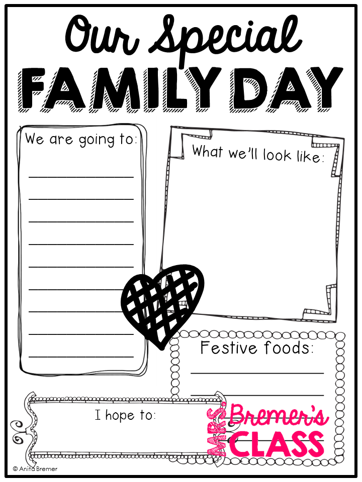 FREE Family Day Activity Pack | Mrs. Bremer's Class