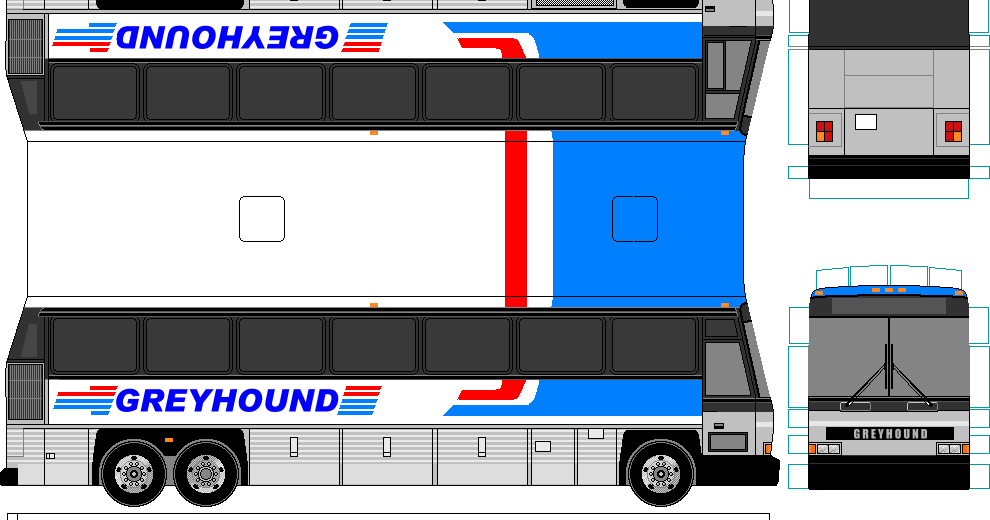 SP. Papel Modelismo: PaperBus Motor Coach Industries 102-C3 - Greyhound ...